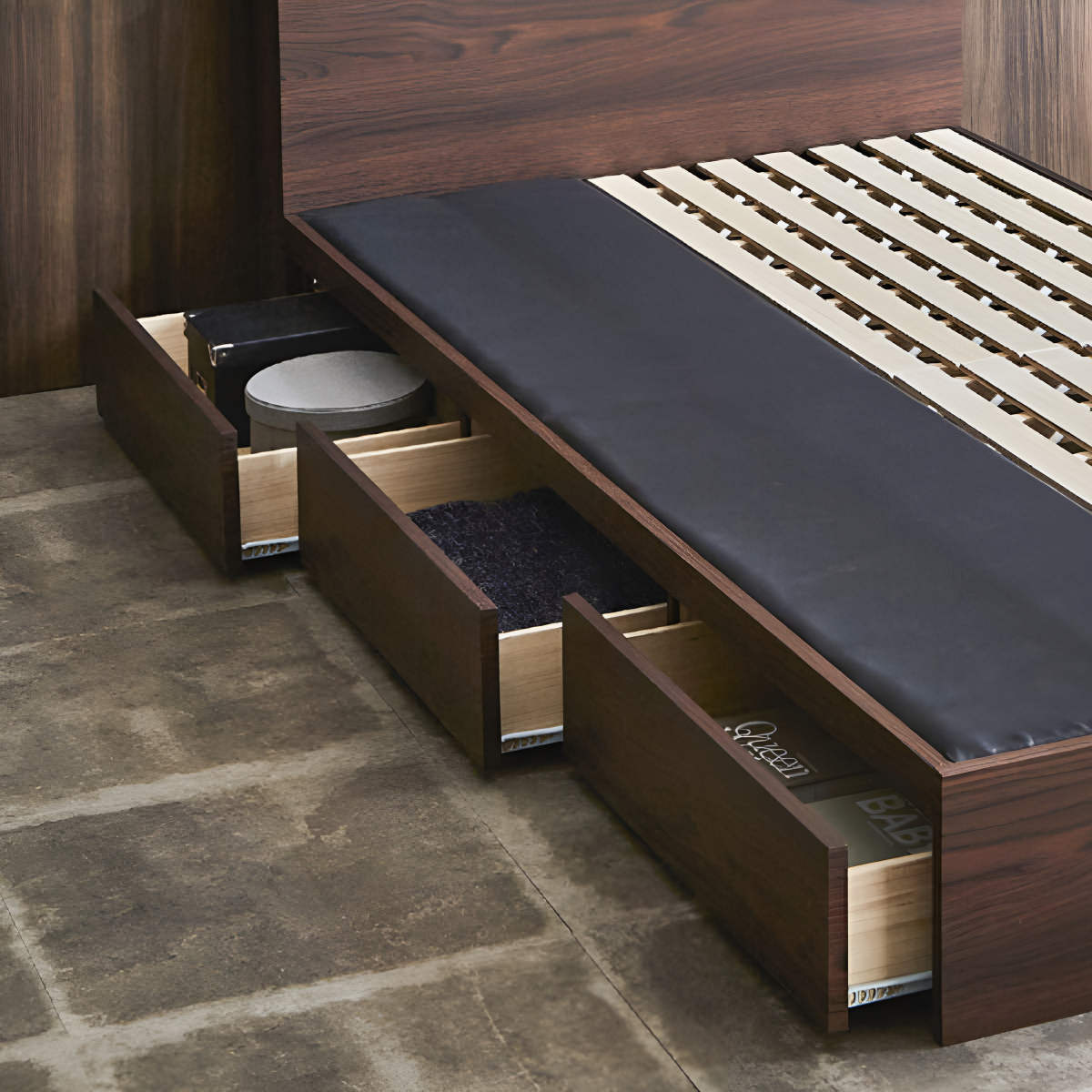 dショッピング |宮付きベッド シングル 引出し3杯 照明 コンセント付き （ ベッド 収納ベッド 引き出し ベッドボード 宮棚 棚 ベット ...