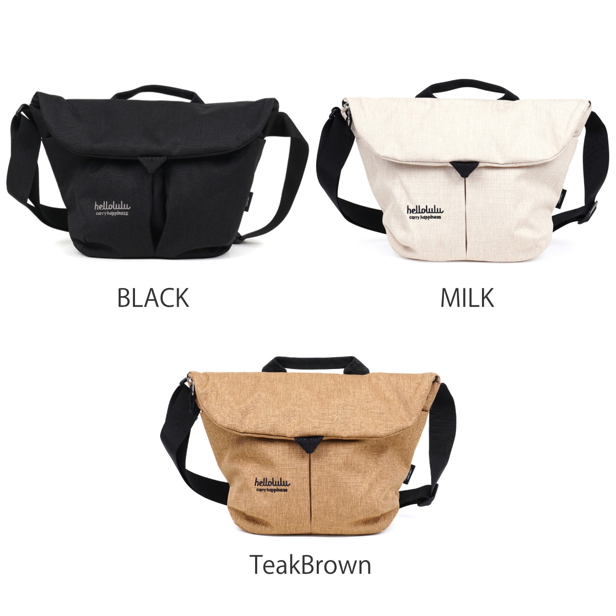 ショルダーバッグ Hellolulu KASEN ECOエディション （ バッグ レディース ショルダー かばん 鞄 クロスボディ 軽い ハロルル 斜め掛け ポシェット 軽量 ファスナー ...