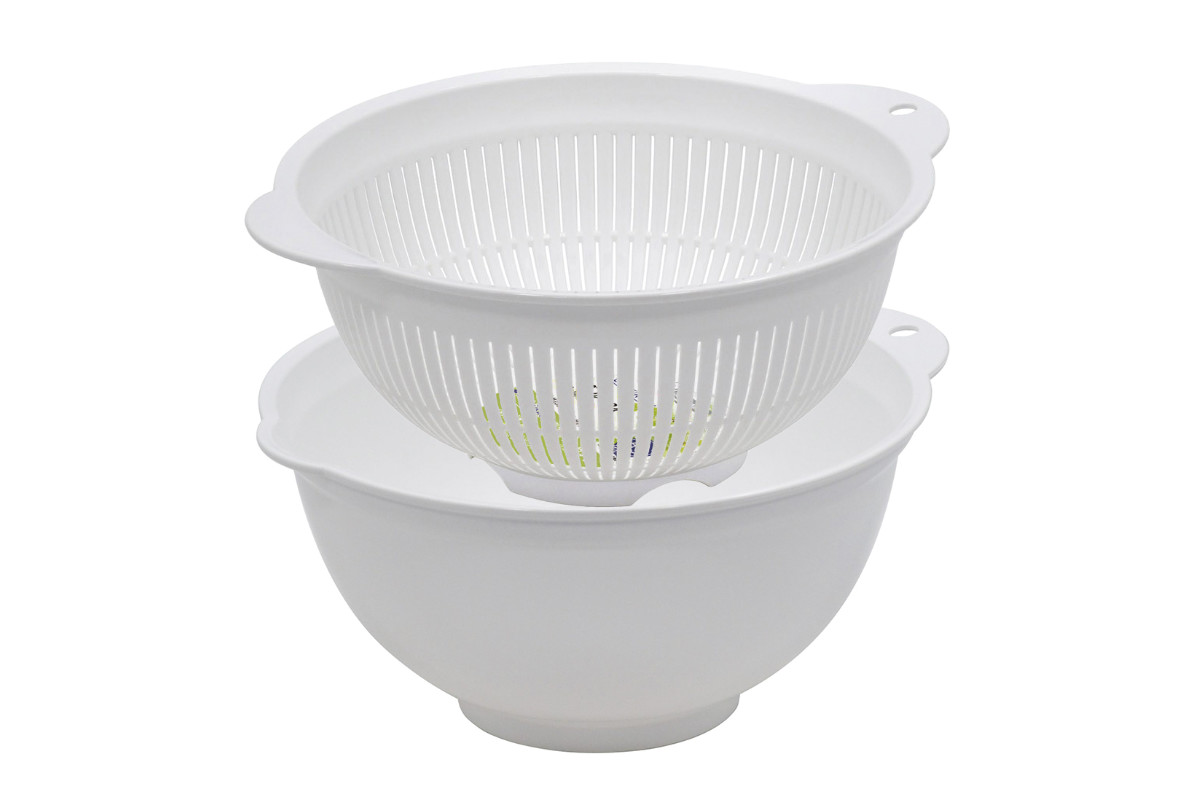 ザル L クッキングパル 電子レンジ対応 日本製 （ 水切りザル 湯切りザル 調理用ザル 調理用ざる 脚付き 持ち手付き プラスチック製 ...