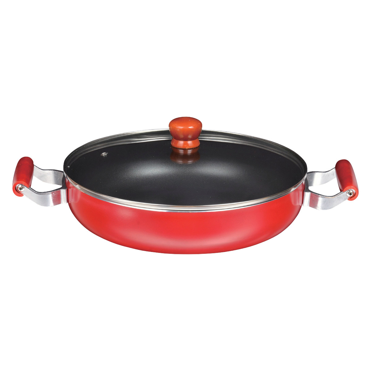 dショッピング |両手鍋 メガサイズ 浅型 30cm IH対応 ガラス蓋付 フッ素加工 （ ガス火 IH ih 対応 ガス火対応 両手なべ アルミ鍋 ガラス蓋 大型鍋 ふっ素加工 浅型鍋 30 ...