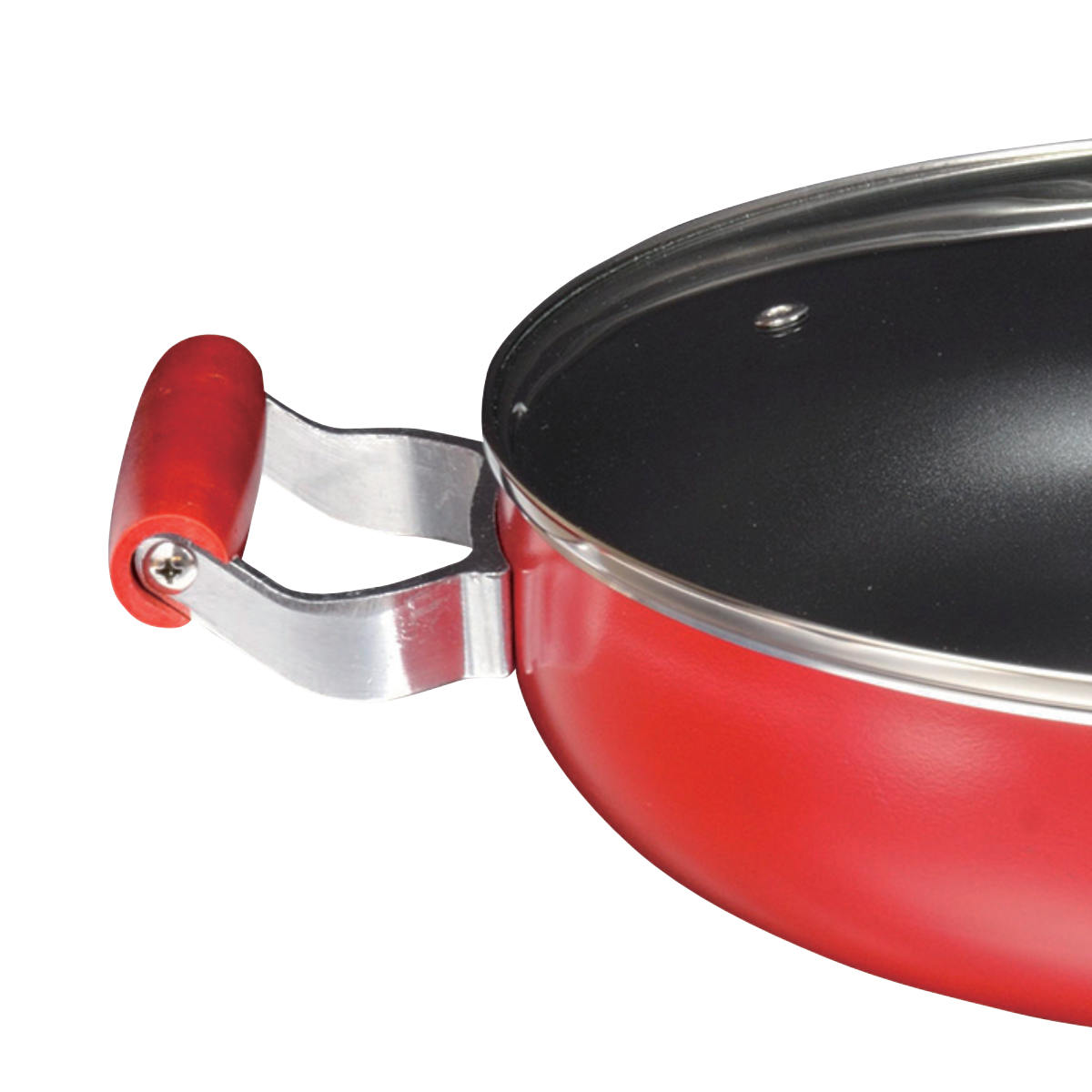 dショッピング |両手鍋 メガサイズ 浅型 30cm IH対応 ガラス蓋付 フッ素加工 （ ガス火 IH ih 対応 ガス火対応 両手なべ アルミ鍋 ガラス蓋 大型鍋 ふっ素加工 浅型鍋 30 ...