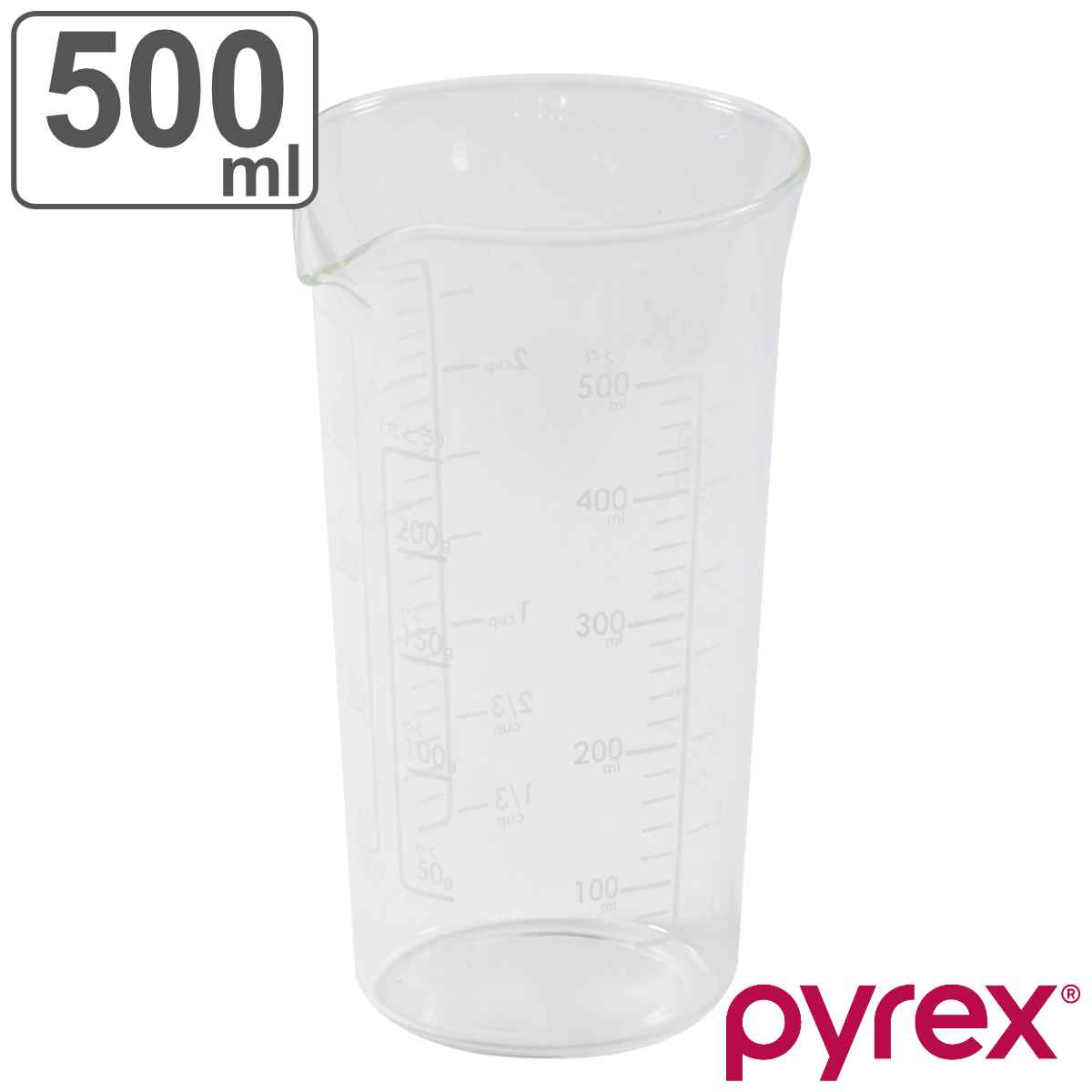 dショッピング |PYREX 計量カップ 500ml メジャーカップ （ パイレックス 計量コップ メジャーコップ 熱湯OK 500cc ガラス製 電子レンジ対応 食洗機対応 レンジOK 計量 ...
