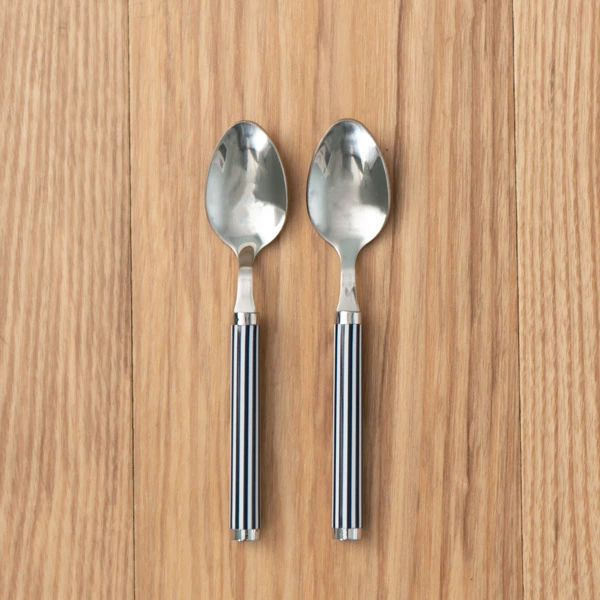 スプーン 小 セット 2本入り ステンレス ストライプ 紺 ( 洋食 スプーン 小 セット 2本入り ステンレス ストライプ 紺 ( 洋食