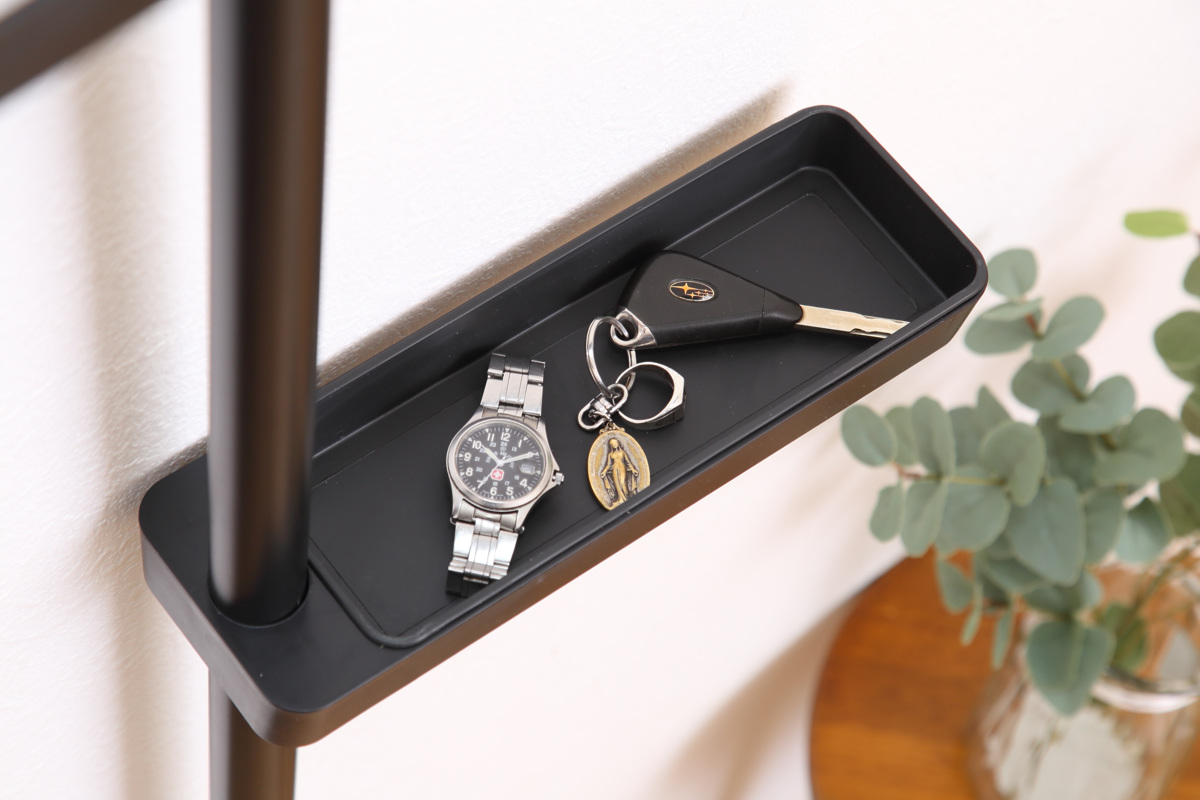 dショッピング |突っ張り スリムラック 深型トレイ付き 高さ200～275cm （ 突っ張りラック スリム 収納 突っ張り棒 隙間収納 つっぱり ホワイト ブラック すき間 隙間 洗濯機 ...