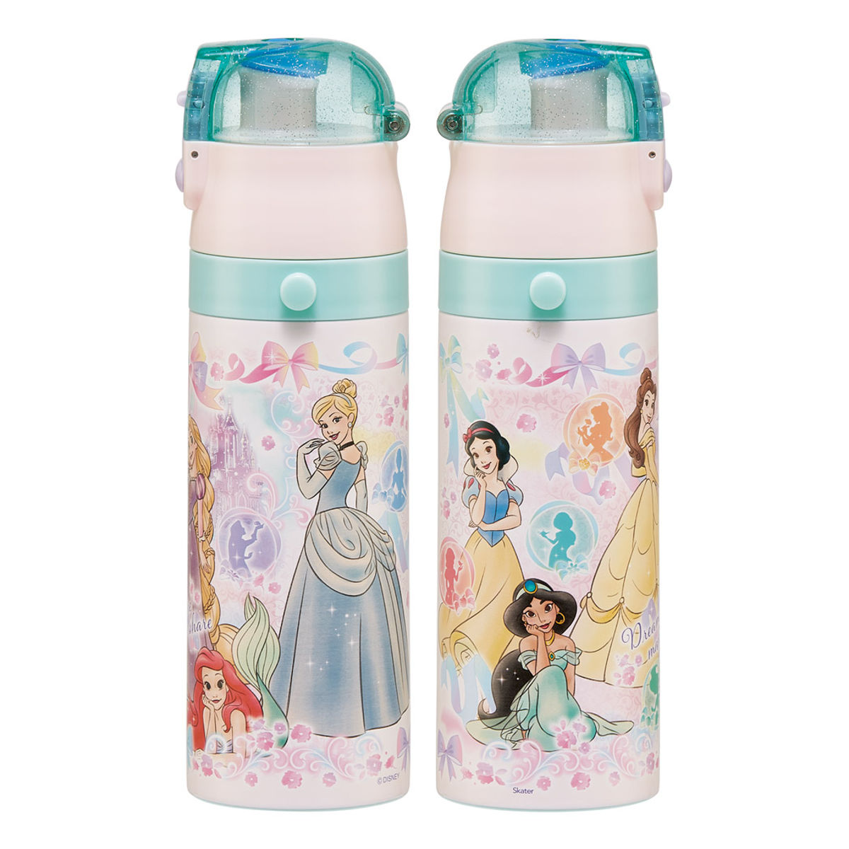dショッピング |水筒 470ml 430ml 超軽量2WAYステンレスボトル プリンセス25 （ ディズニープリンセス 保冷 保温 直飲み コップ付き ワンプッシュ コップ飲み 2way ...
