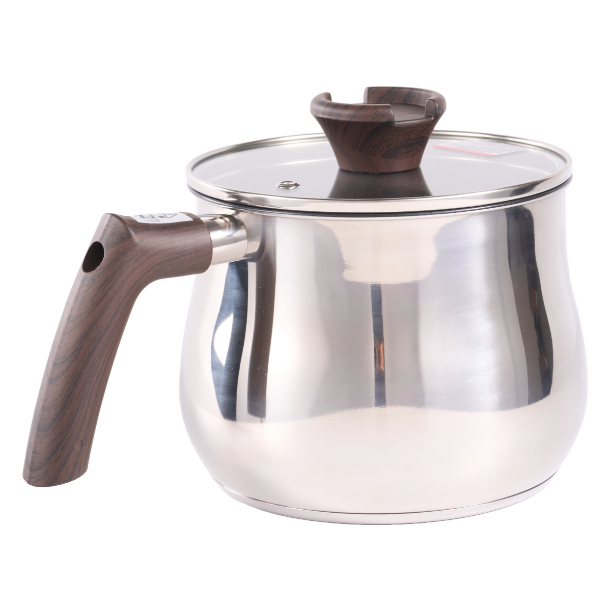 dショッピング |マルチポット 2.5L IH対応 ステンレス製 マルチポットパン （ ガス火対応 片手鍋 鍋 片口鍋 マルチ ガラス蓋付き 軽い 15cm フッ素コーティング 万能鍋 マルチ ...