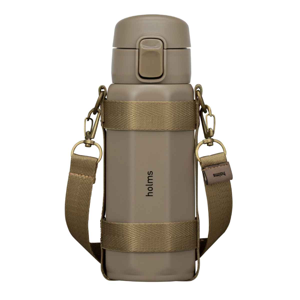 dショッピング |水筒 直飲み 保冷 保温 holms ワンタッチボトル 340ml （ ホルムス オクタボトル マグボトル ステンレスボトル ダイレクトボトル ボトルホルダー付き ワンタッチ ...